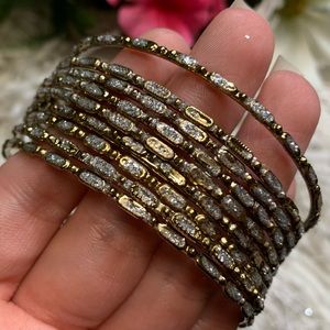 Jewelry | Gold Sparkly Bangle Set | Poshmark